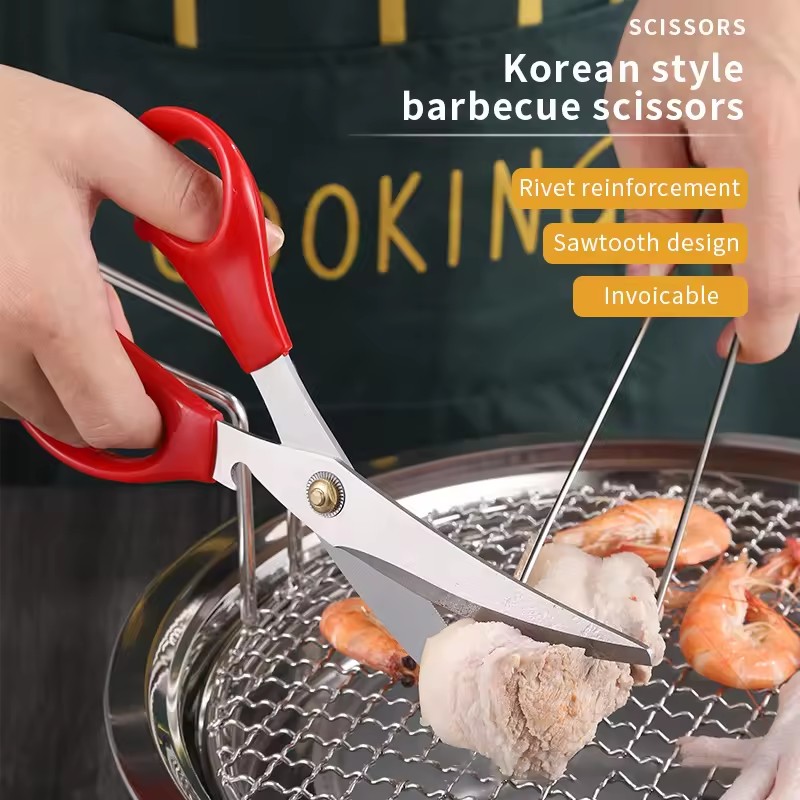 BBQ modern stainless steel kitchen scissors