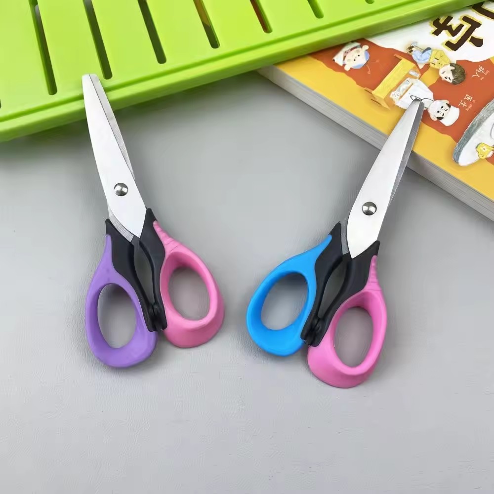 Candy color office stainless steel scissors