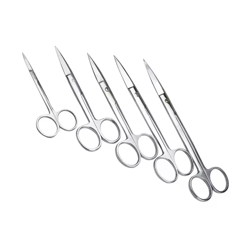 Straight and curved surgical scissors for dental surgery