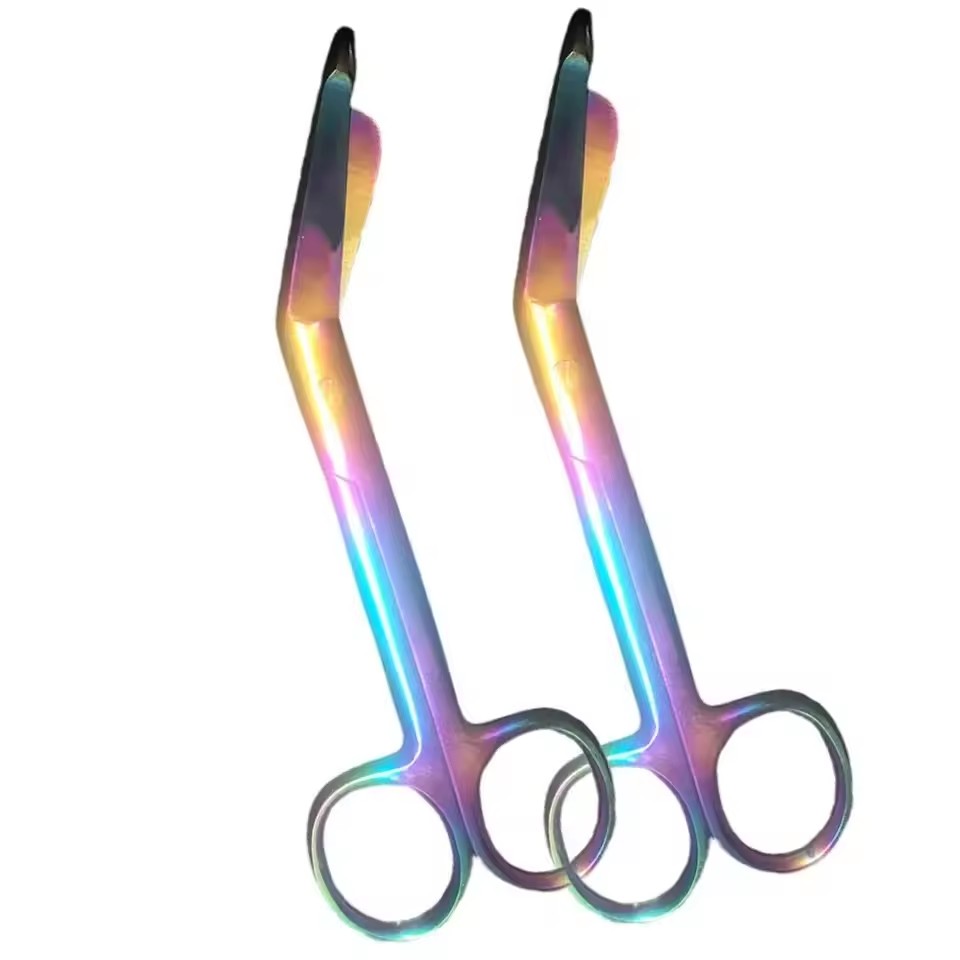 Stainless steel rainbow surgical scissors